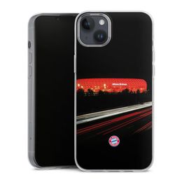 DeinDesign iPhone 14 Plus Handy Silikon H&uuml;lle Case transparent Handyh&uuml;lle Fcb Fc Bayern M&uuml;nchen Stadium Silikon Case