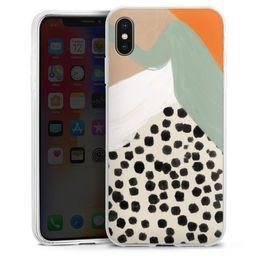 DeinDesign iPhone Xs Max Handy Silikon H&uuml;lle Case transparent Handyh&uuml;lle Abstract Boho Kunst Silikon Case