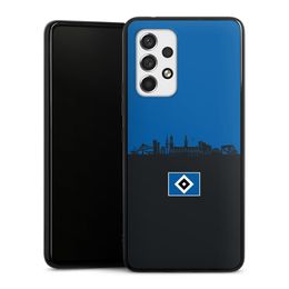 DeinDesign Galaxy A53 5G Handy Silikon H&uuml;lle Case schwarz Handyh&uuml;lle Skyline Hamburg Hsv