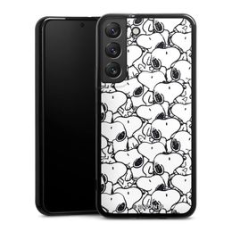 DeinDesign Galaxy S22 Handy Slim Case extra d&uuml;nn Silikon Handyh&uuml;lle schwarz H&uuml;lle Peanuts Snoopy Muster Silikon Slim Case