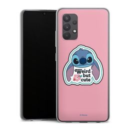 DeinDesign Galaxy A32 4G Handy Silikon H&uuml;lle Case transparent Handyh&uuml;lle Lilo & Stitch Disney Sayings Silikon Case
