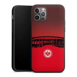 DeinDesign iPhone 12 Pro Handy Premium Silikon H&uuml;lle Handyh&uuml;lle schwarz Case Official Licensed Product Eintracht Frankfurt Stadium Silikon Premium Case