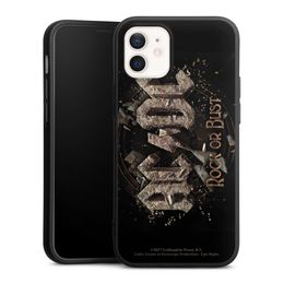DeinDesign iPhone 12 mini Handy Premium Silikon H&uuml;lle Handyh&uuml;lle schwarz Case Official Licensed Product Rock Or Bust Acdc Silikon Premium Case