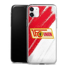 DeinDesign iPhone 11 Handy Slim Case Silikon Handyh&uuml;lle transparent H&uuml;lle extra d&uuml;nn Official Licensed Product Logo 1. Fc Union Berlin Silikon Slim Case