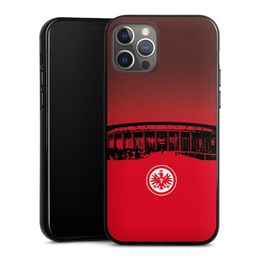 DeinDesign iPhone 12 Pro Handy Silikon H&uuml;lle Case schwarz Handyh&uuml;lle Eintracht Frankfurt Official Licensed Product Stadium