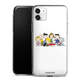 DeinDesign iPhone 11 Handy Slim Case Silikon Handyh&uuml;lle transparent H&uuml;lle extra d&uuml;nn Merchandise Kindheit Peanuts Silikon Slim Case