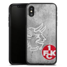DeinDesign iPhone X Handy Silikon H&uuml;lle Case schwarz Handyh&uuml;lle 1. Fck Devil 1. Fc Kaiserslautern