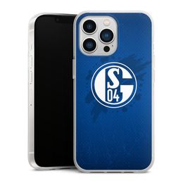 DeinDesign iPhone 13 Pro Handy Silikon H&uuml;lle Case transparent Handyh&uuml;lle Official Licensed Product Fc Schalke 04 Schalke 04 Silikon Case