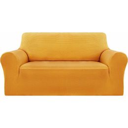 Sofabezug Jacquard Sofaüberwurf Stretch Couchhusse Sesselbezug, 1 Stück, 2-Sitzer(145-175cm), Gelb - Gelb - Deconovo