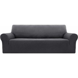 Deconovo - Sofabezug Jacquard Sofaüberwurf Stretch Couchhusse Sesselbezug, 1 Stück,3-Sitzer(180-230 cm), Grau - Grau