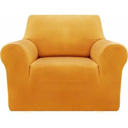 Sofabezug Jacquard Sofaüberwurf Stretch Couchhusse Sesselbezug, 1 Stück, 1-Sitzer(80-120cm), Gelb - Gelb - Deconovo