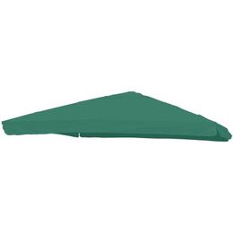 HHG - neuwertig] Ersatz-Bezug für Luxus-Ampelschirm 116 mit Flap, Sonnenschirmbezug Ersatzbezug, 3x3m (Ø4,24m) Polyester 3kg dunkelgrün - green