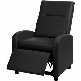 Neuwertig] Fernsehsessel HHG 660, Relaxsessel Liege Sessel, Kunstleder klappbar 99x70x75cm schwarz - black
