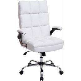 Neuwertig] Bürostuhl HHG 489, Chefsessel Drehstuhl Schreibtischstuhl, höhenverstellbar Kunstleder weiß - white