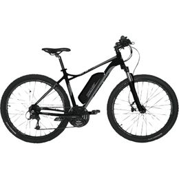 Fischer MONTIS EM 1724 Trekkingrad (Laufradgröße: 27,5 Zoll, Unisex-Rad, 557 Wh, Schwarz matt)