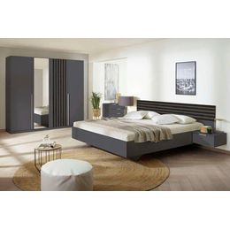Rauch Schlafzimmer-Set Lamella, (Set), mit eleganter Lamellenabsetzung, grau