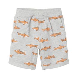 name it - Sweat-Shorts NMMVERMO SHARKS in light grey melange, Gr.92