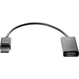 HP 2JA63AA Adapter [1x DisplayPort Stecker - 1x HDMI-Buchse] Schwarz Ultra HD (4k) HDMI
