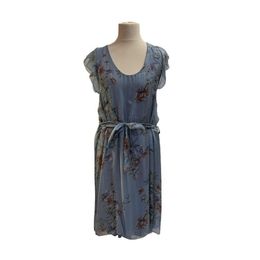 BZNA Sommerkleid Seidenkleid Sommer Herbst Kleid mit Blumen Muster
