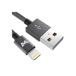 Widmann-Shop 2m USB Daten Ladekabel schnell iPad iPhone 14 13 12 11 X XR 8 7 USB-Kabel