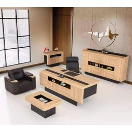 JVmoebel Schreibtisch Möbel Kanzlei Luxus Büroeinrichtung Komplettes Set Tisch Schrank 3tlg