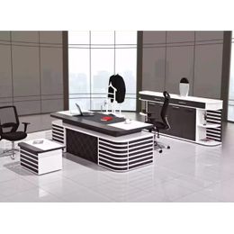 JVmoebel Eckschreibtisch Weiße Büromöbel Arbeitszimmermöbel Komplettes Set Office Moderne Möbel
