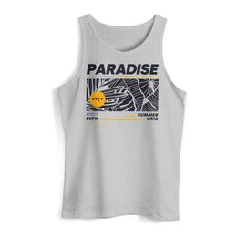 Neverless Tanktop Herren Tank-Top Paradise Unlimited Sommer Motiv Aufdruck Teachwear Mus mit Print