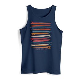 Neverless Tanktop Herren Tank-Top Surfboards South Beach California USA Sommer Surfing M mit Print