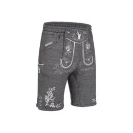 PAULGOS Trachtenhose Herren Jogginghose Design Lederhose Kurz Sweathose Bermuda Shorts JOK3