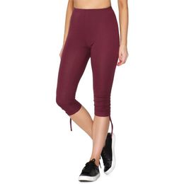 Merry Style Leggings Damen 3/4 Capri-Leggings mit Raffung aus Baumwolle MS10-380 (1-tlg) elastischer Bund