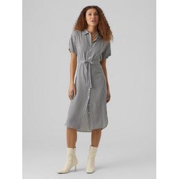 Véro Moda Vero Moda Shirtkleid Leichtes Kurzärmliges Basic Midi Kleid VMBUMPY (lang) 5760 in Weiß