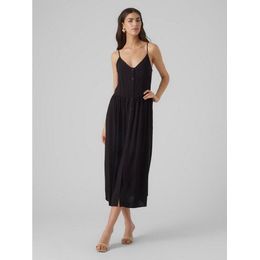 Véro Moda Vero Moda Shirtkleid Langes Ärmelloses Basic Kleid VMALBA (lang) 5763 in Schwarz