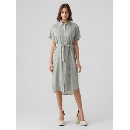 Véro Moda Vero Moda Shirtkleid Leichtes Kurzärmliges Basic Midi Kleid VMBUMPY (lang) 5760 in Grün