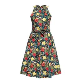 QUEENKEROSIN Sommerkleid mit hawaiianischem Blumendesign