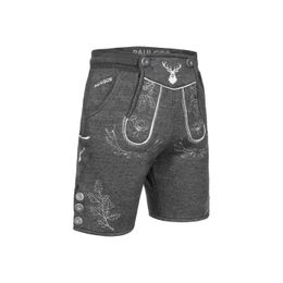 PAULGOS Trachtenhose Herren Jogginghose Design Lederhose Kurz Sweathose Bermuda Shorts JOK5