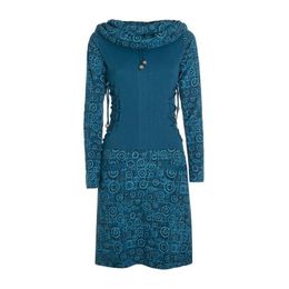 Vishes Jerseykleid Langarm Strickkleid Sweatshirtkleid mit Schnürung Elfen