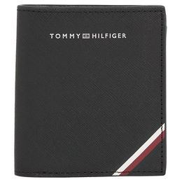 Tommy Hilfiger Geldbörse TH CENTRAL TRIFOLD, mit charakteristischem Streifendetail, schwarz