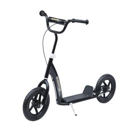 HOMCOM Kinderroller Anti-Rutsch Trittfläche, Metallfahrradständer zum Parken, 120 x 52 x 80-88 cm (LxBxH)