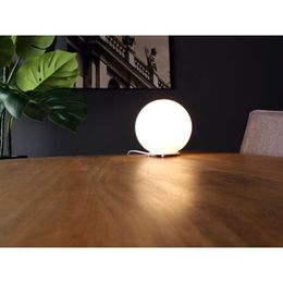 Luce Design Mini Tischleuchte Kugel city - Glaskugel Weiß satiniert ø 15cm