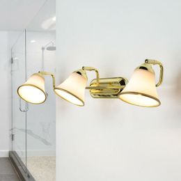 Licht-Erlebnisse Wandleuchte grando Badezimmer verstellbar - Gold, Weiß