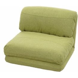 Neuwertig] Schlafsessel HHG 528, Schlafsofa Funktionssessel Klappsessel Relaxsessel, Stoff/Textil grün - green