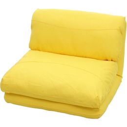 Neuwertig] Schlafsessel HHG 528, Schlafsofa Funktionssessel Klappsessel Relaxsessel, Stoff/Textil gelb - yellow