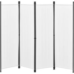 [en.casa] - Raumteiler Huesca 4-teilig 200x171 cm Weiß en.casa - Weiß