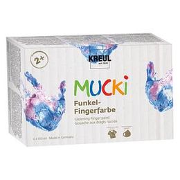 6 Kreul MUCKI Funkel Fingerfarben farbsortiert