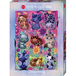 Heye Puzzle Kitty Cats / Dreaming, 1000 Puzzleteile, Made in Germany, bunt