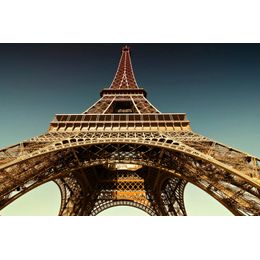 Acrylglasbild queence "Eiffelturm" Bilder Gr. B/H/T: 90 cm x 60 cm x 2,4 cm, goldfarben Acrylglasbilder
