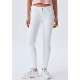 LTB Slim-fit-Jeans Molly mit doppelter Knopfleiste & Stretch, weiß
