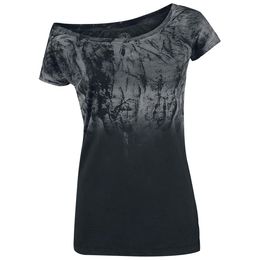 Outer Vision Marylin Spatolato T-Shirt schwarz grau in XXL