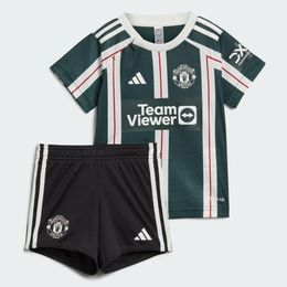 Adidas Manchester United 23/24 Auswärtsausrüstung für Kinder