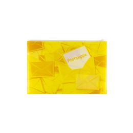 Herma Schreibmappe Postmappe mit Zipper DIN A4 aus PP gelb